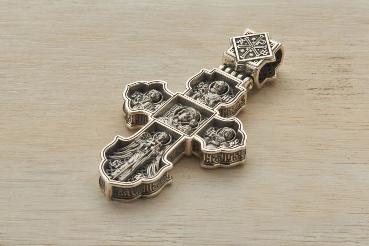 Купить серебряный Крест со святыми образами артикул 101_5013_shch ...