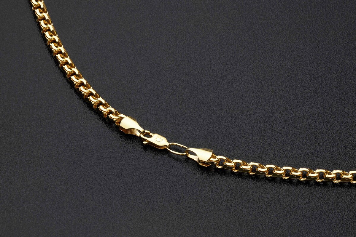 Купить цепочку из серебра с позолотой с плетением шпринг